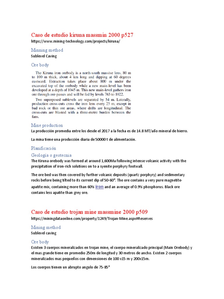 Sublevel Caving | PDF