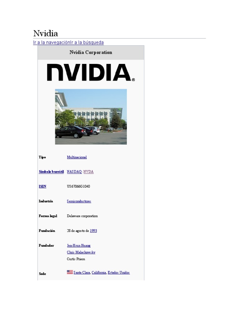 Nvidia | PDF | Equipo de oficina | Computadoras personales