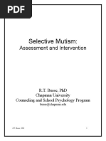 Selective Mutism Questionnaire (SMQ) | PDF | Behavioural Sciences | Psychology