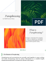 Paraphrasing Tool | PDF