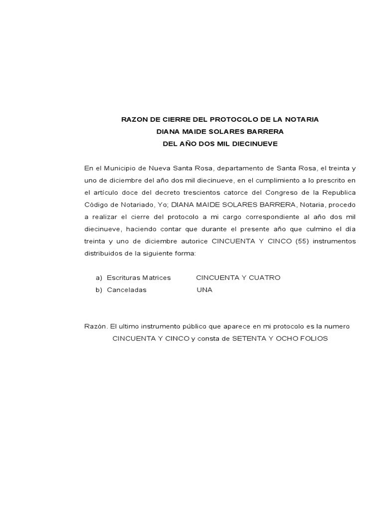 Acta de Cierre Del Protocolo Maide | PDF