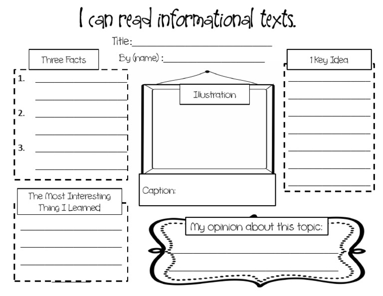 I Can Read Informational Texts.: Title | PDF