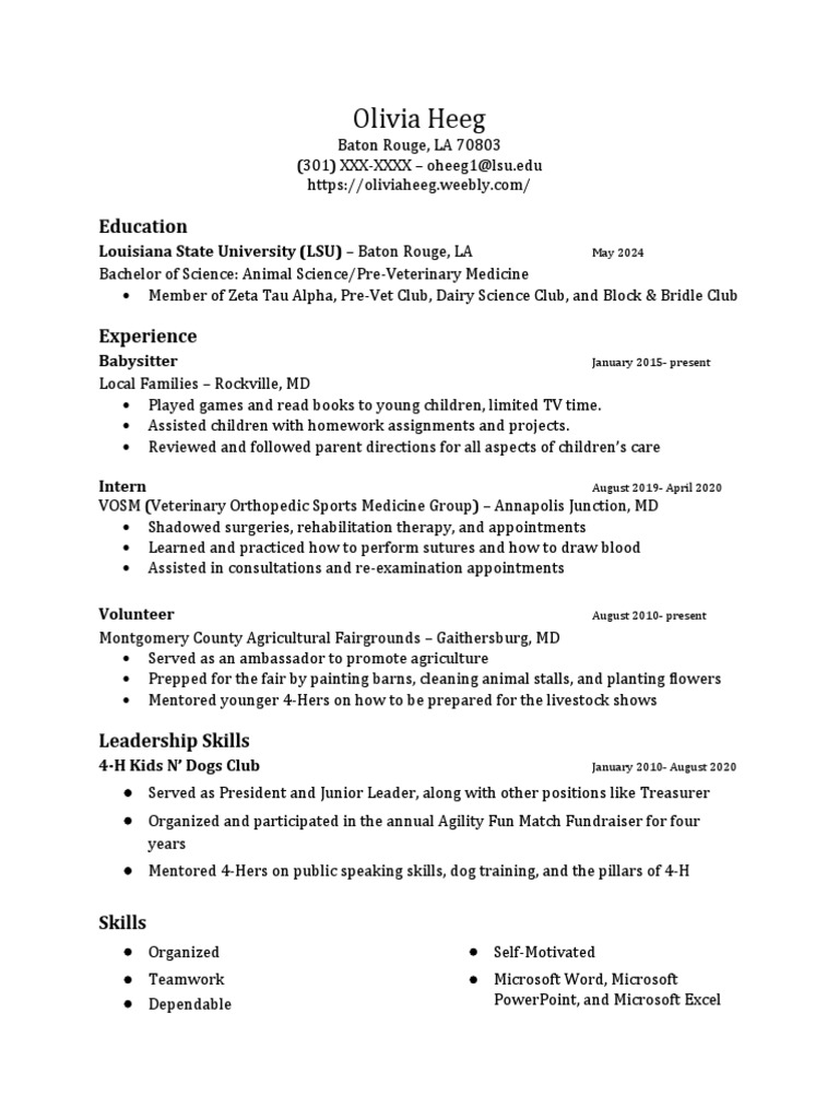 Lsu Resume | PDF