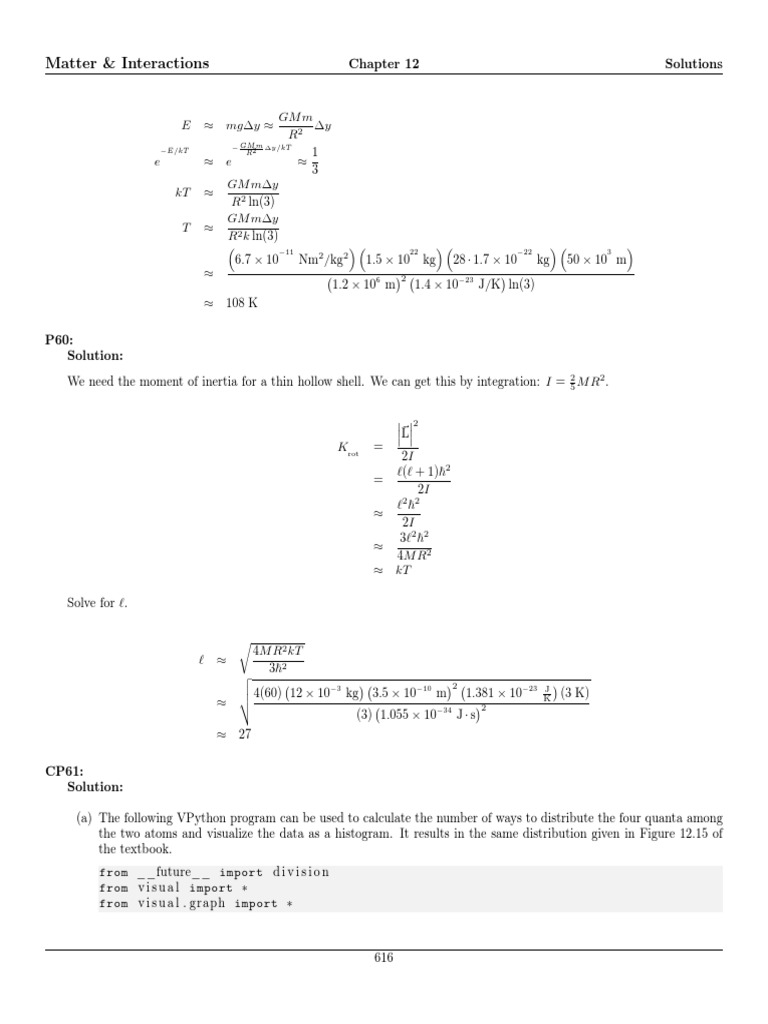 Chapter 12 - Computational | PDF | Root Mean Square | Temperature