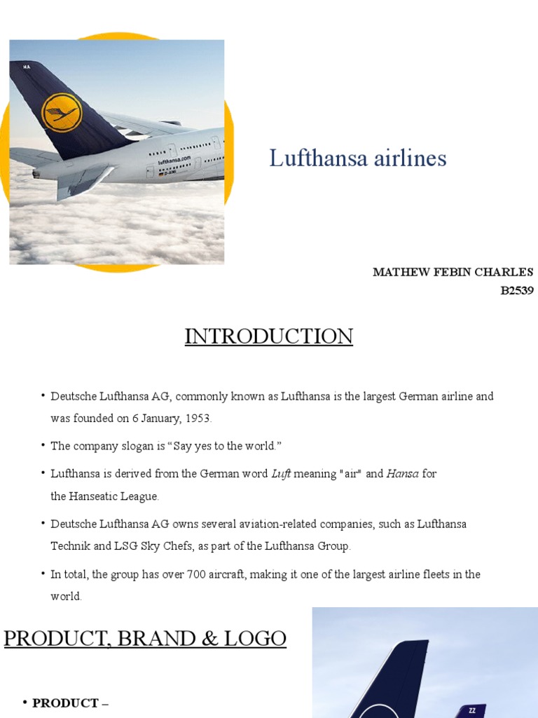 Lufthansa - Mathew Febin Charles | PDF | Airlines | Aviation