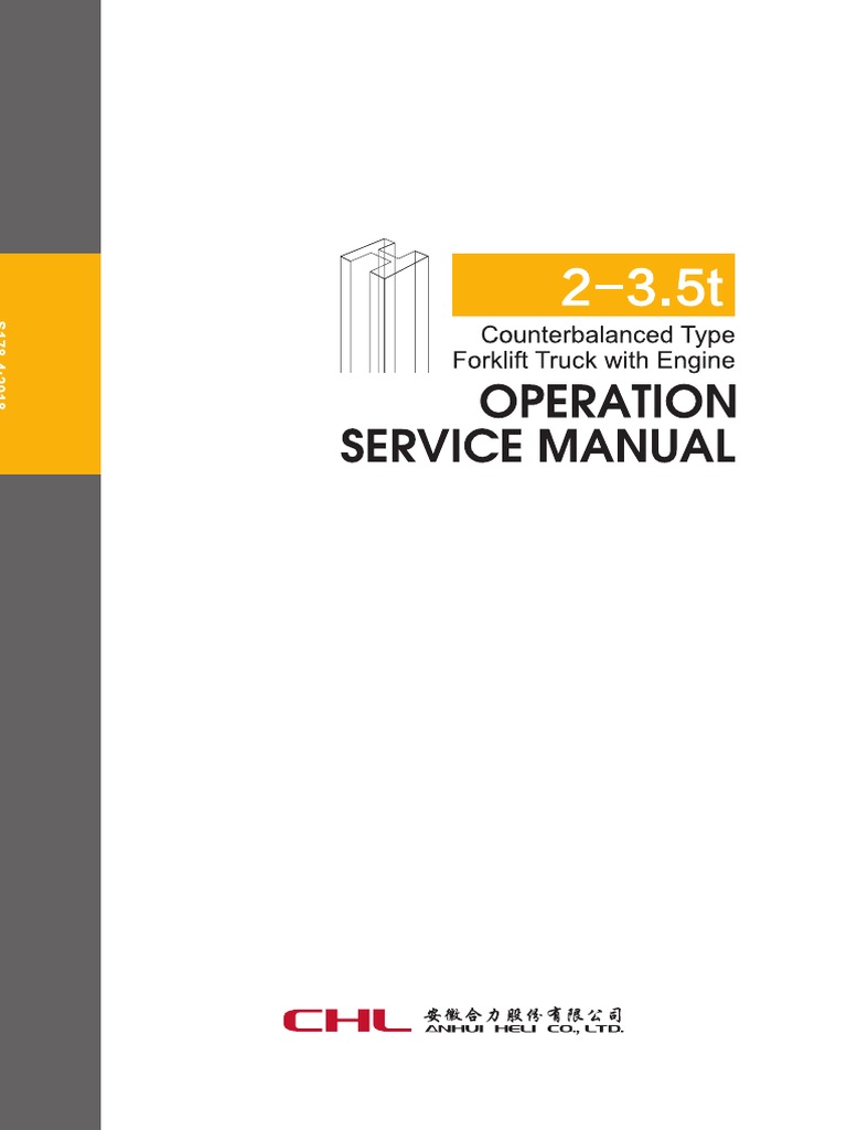 Operation Service Manual 3 Tonnes | PDF