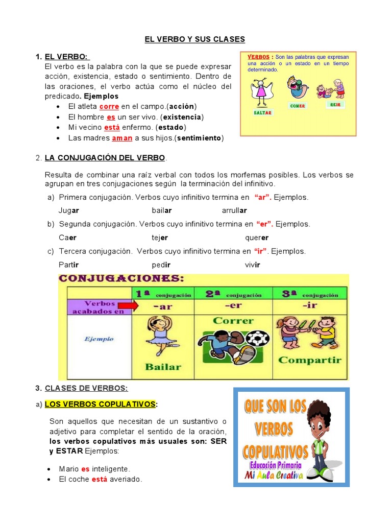 Clases de Verbos y Ejemplos | PDF