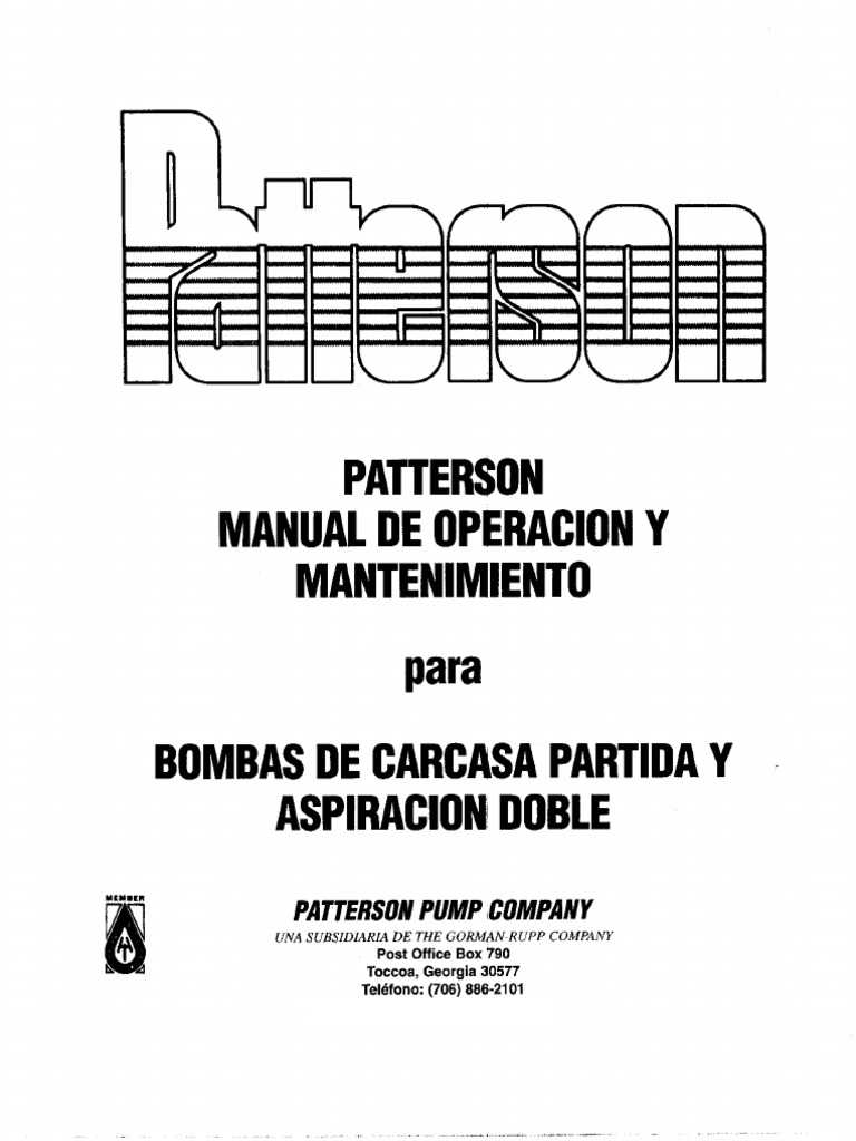 Manual Bombas Patterson PDF | PDF