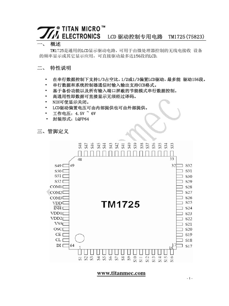 LCDDriverIC TM TM75823 Datasheet | PDF