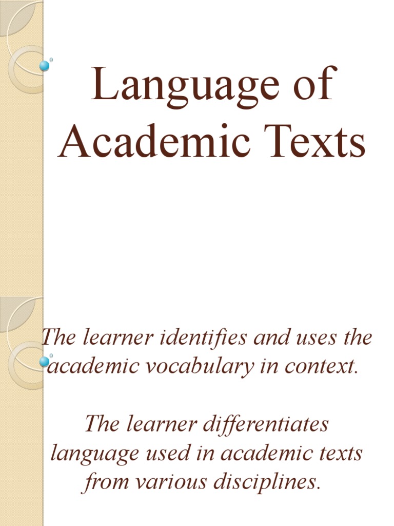 Understanding Academic Language Use | PDF | Vocabulary | Word