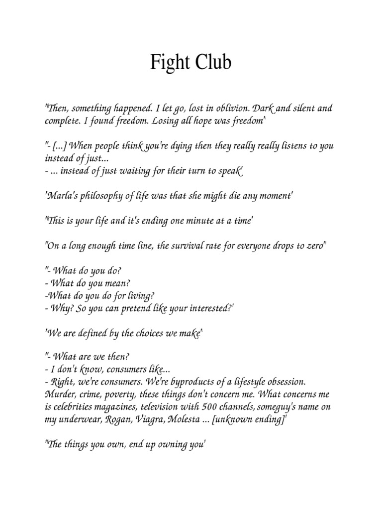 Fightclub | PDF
