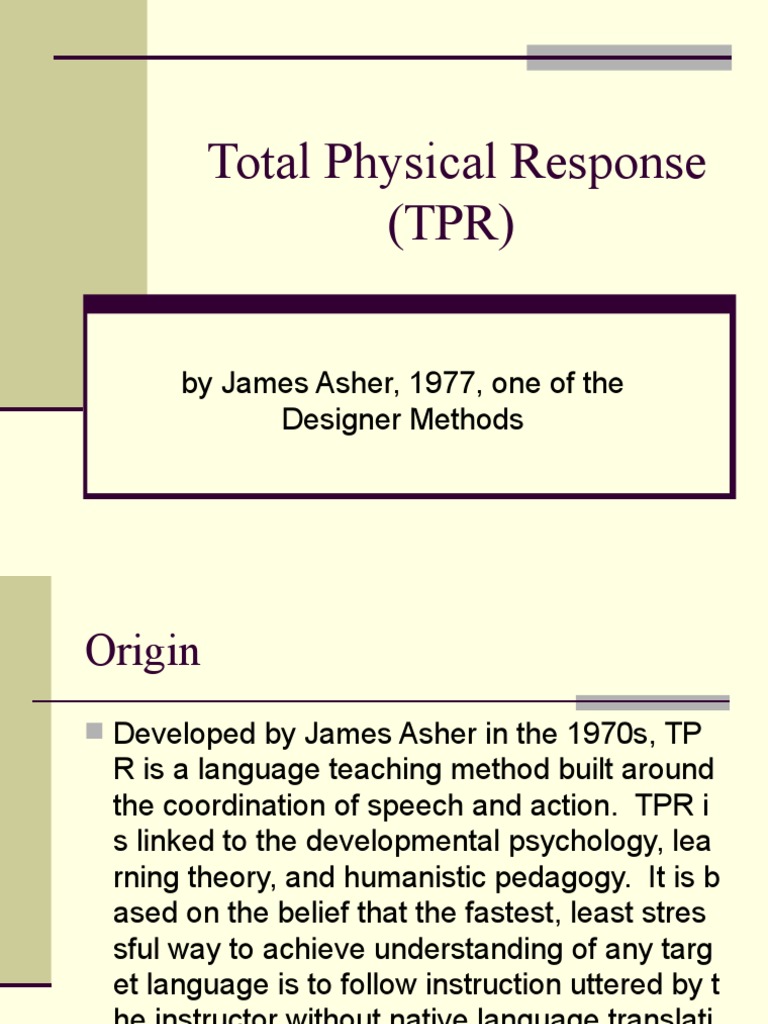 Methods of TEFL TPR | PDF | Education Theory | Cognitive Science