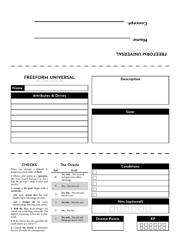 Freeform Universal RPG: Second Edition | PDF | Gaming | Tabletop Games