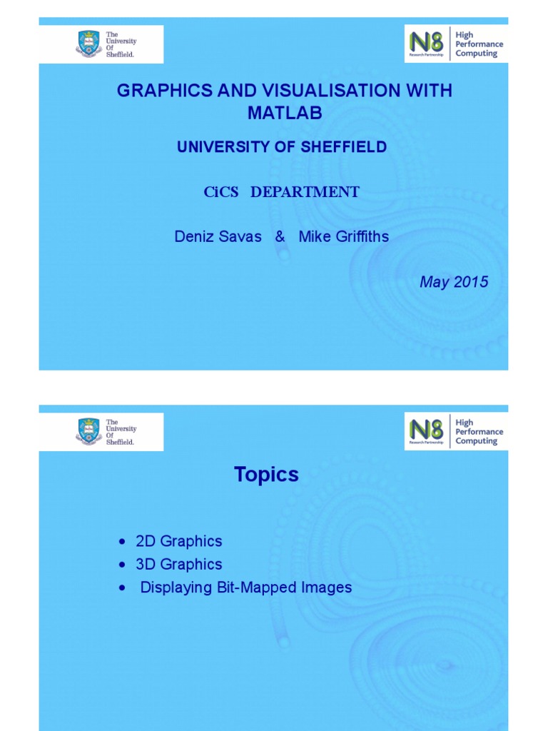 Graphics and Visualisation With Matlab: University of Sheffield | PDF ...