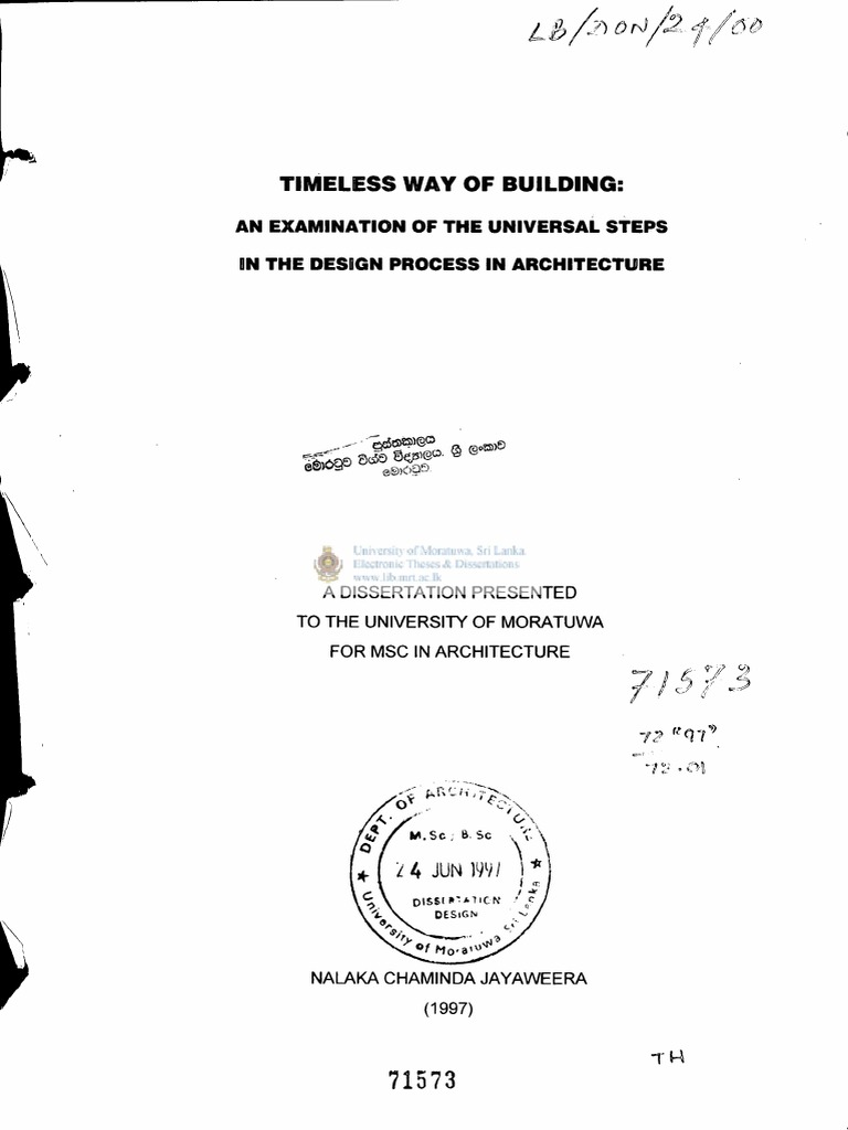 Timeless Way of Building:: An Examination of The Universal Steps | PDF ...