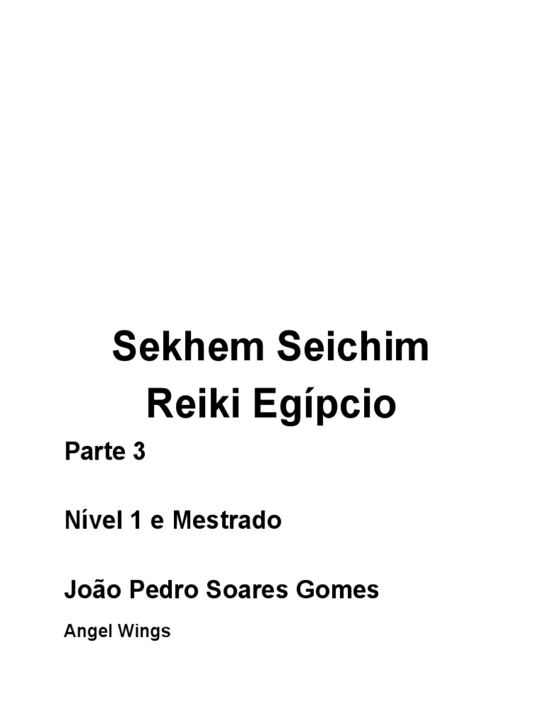 Sekhem Seichim Parte 3 | PDF | Infinidade | Reiki