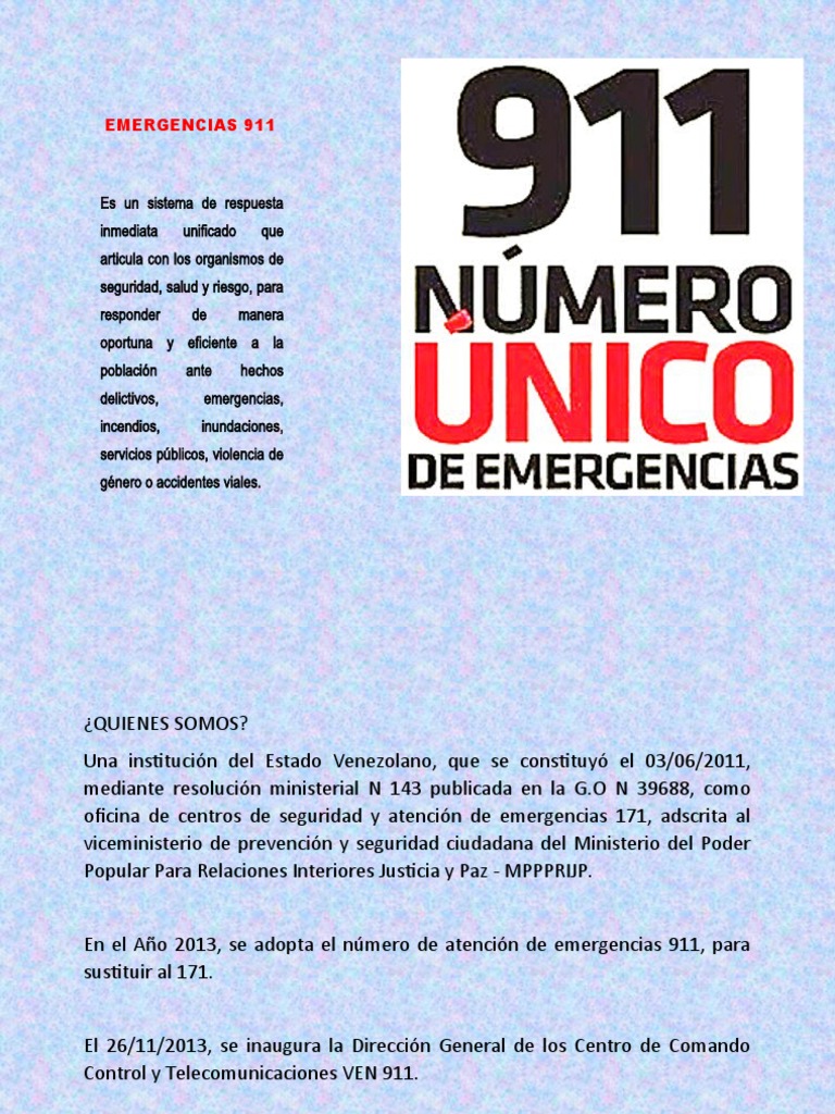911 Generalidades | PDF