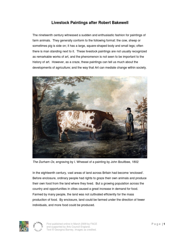 Livestock Paintings After Robert Bakewell | PDF | Enclosure | Cattle
