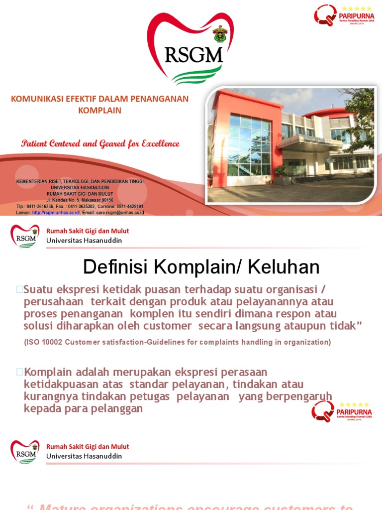 Komunikasi Efektif Dalam Penanganan Komplain | PDF
