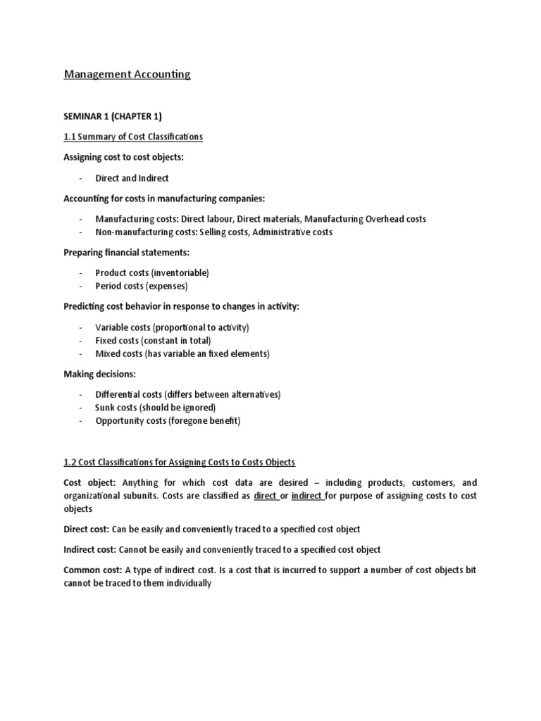 MA Notes | PDF | Cost | Inventory