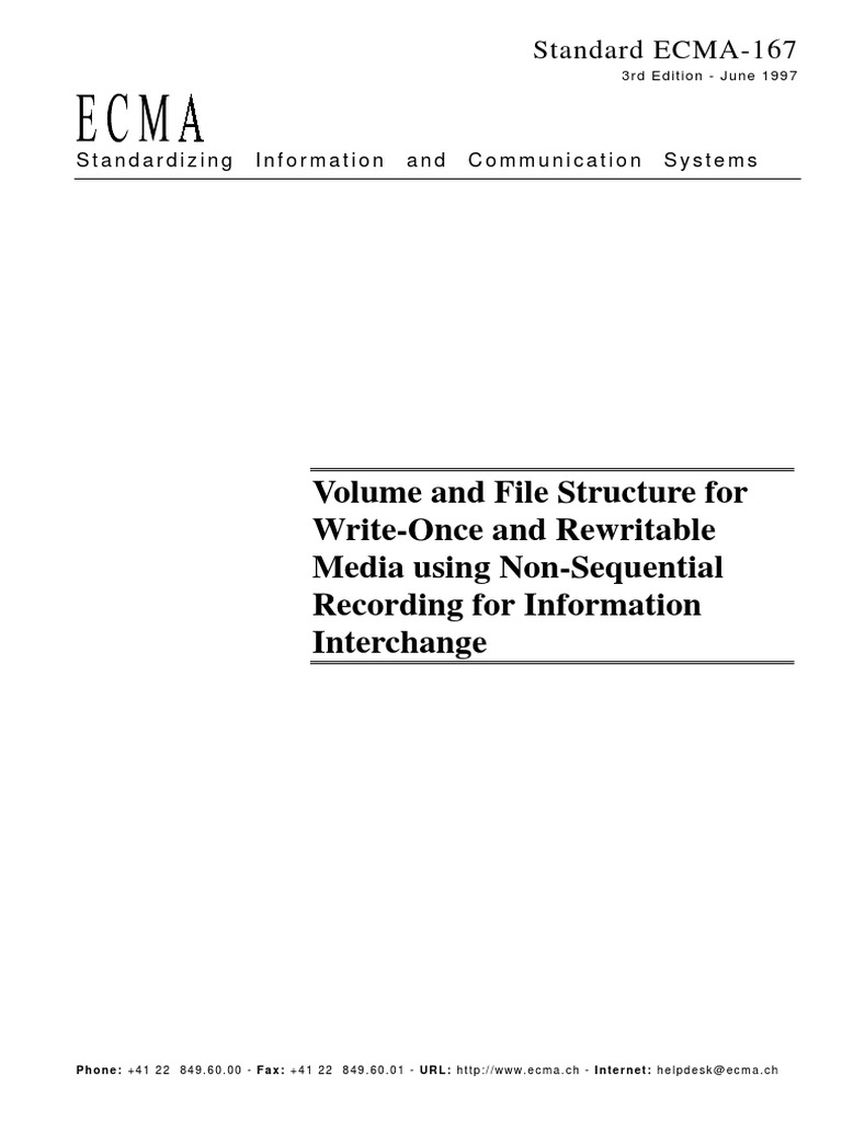 Ecma 167 | PDF | Byte | Integer (Computer Science)