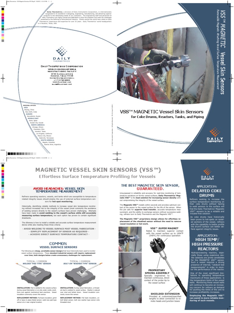 Daily-Thermetrics - Magnetic Type Skin Temp Sensors | PDF | Screw | Sensor