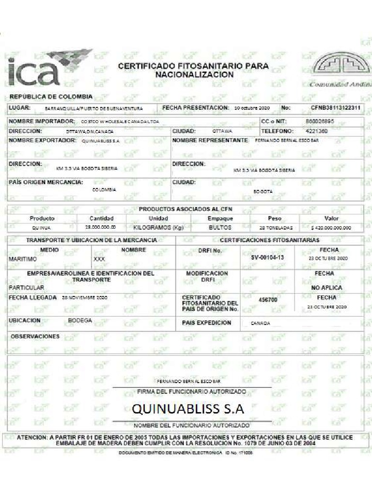 Certificado Ica | PDF
