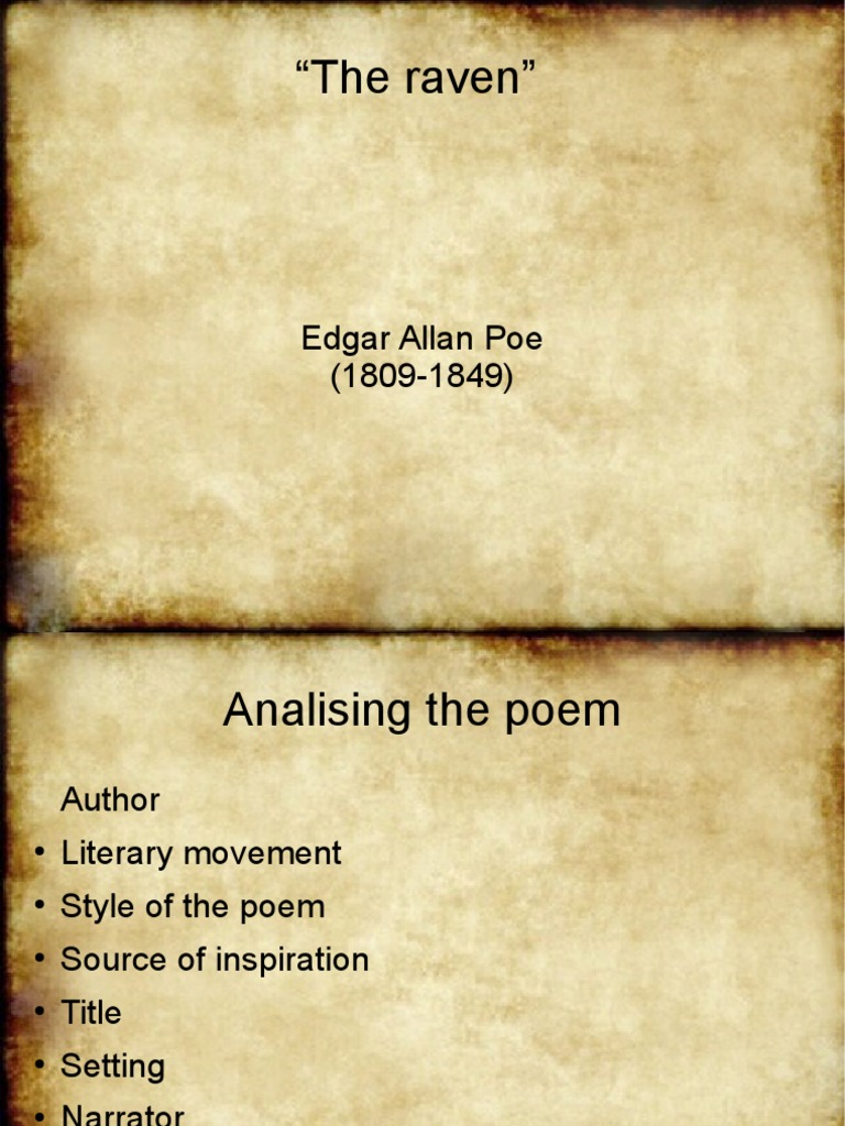"The Raven": Edgar Allan Poe (1809-1849) | PDF