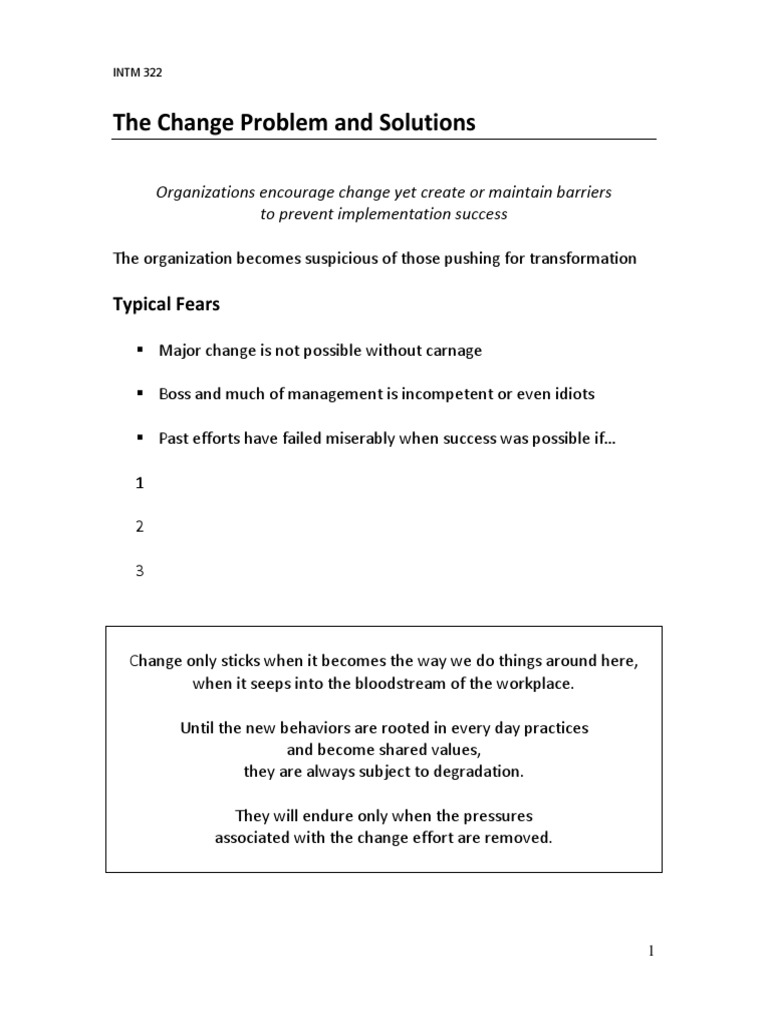 The Change Problem and Solutions | PDF | Truth | Psychological Concepts