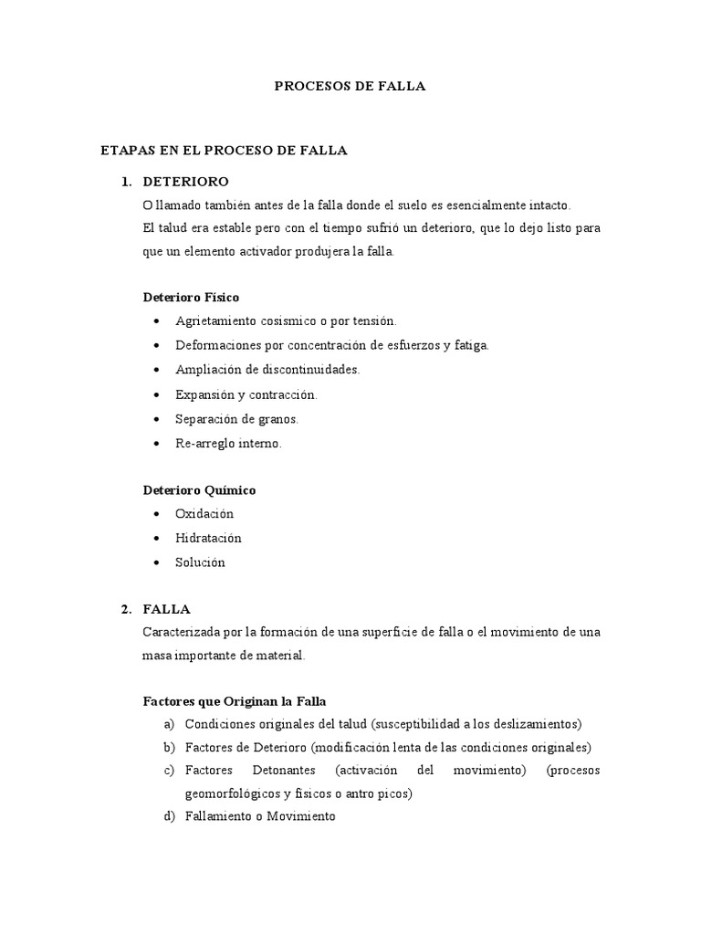 Procesos de Falla | PDF
