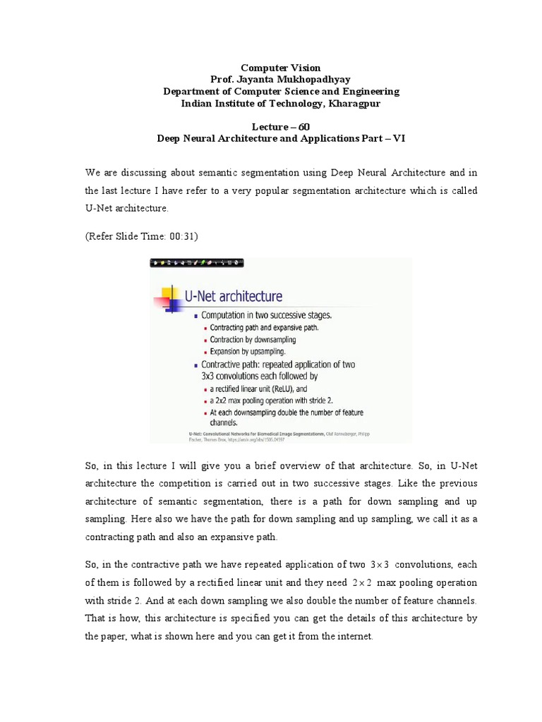 Lec 60 | PDF | Artificial Neural Network | Image Segmentation