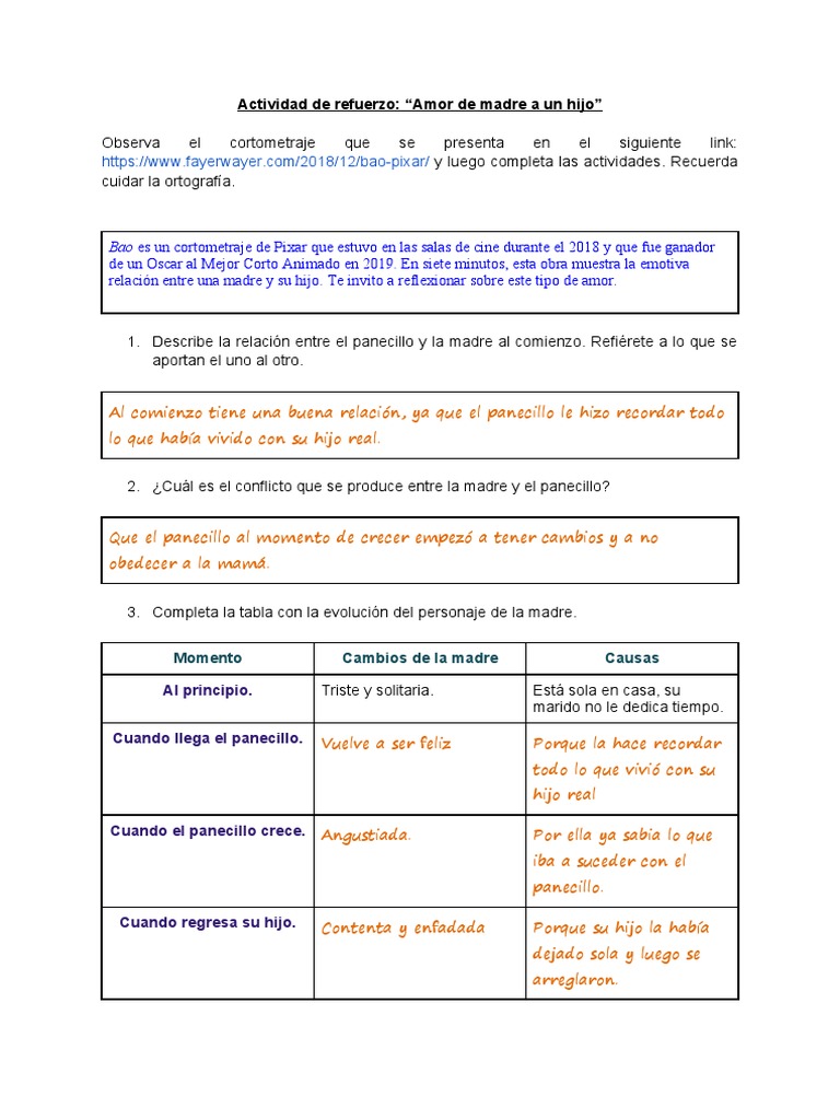 Tarea de Lenguaje | PDF | Panes | Amor