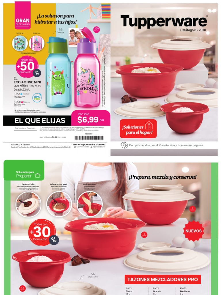 Catálogo 8 Tupperware | PDF | Preparación de comida y bebida ...