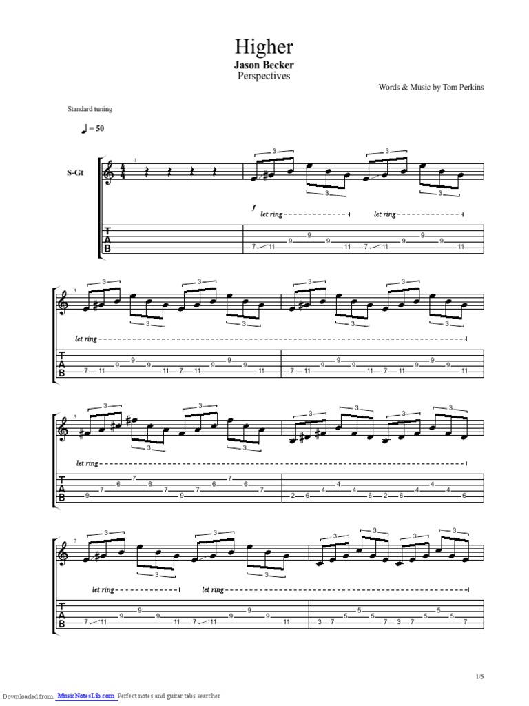 Jason Becker-Higher | PDF | Guitar Family Instruments | Guitars