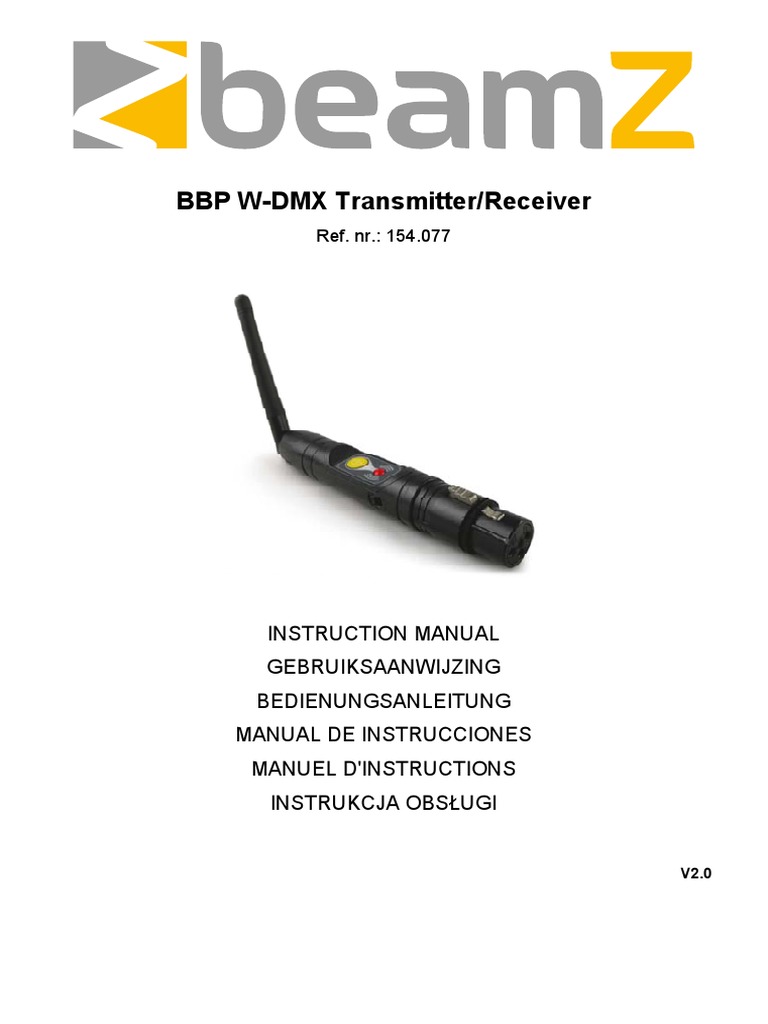 Manual BeamZ BBP Emisor DMX Bivalentetransmisorreceptor | Download Free PDF | Mains Electricity ...