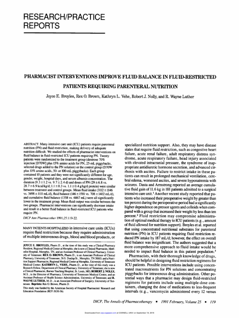 Research/Practice Reports | Download Free PDF | Intensive Care Medicine ...