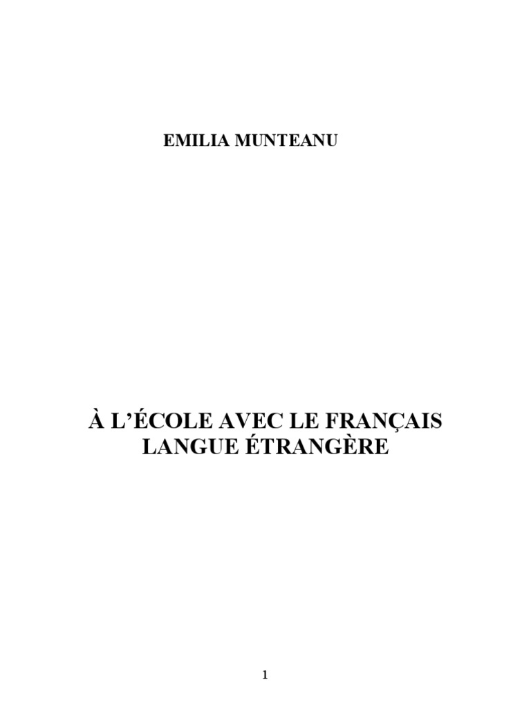 La Classe de Francais | PDF