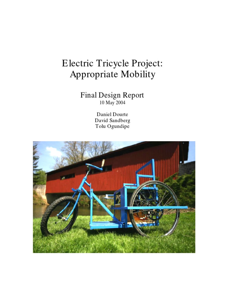 Electric Tricycle Project (2004 FDR) | PDF | Electrical Resistance And ...