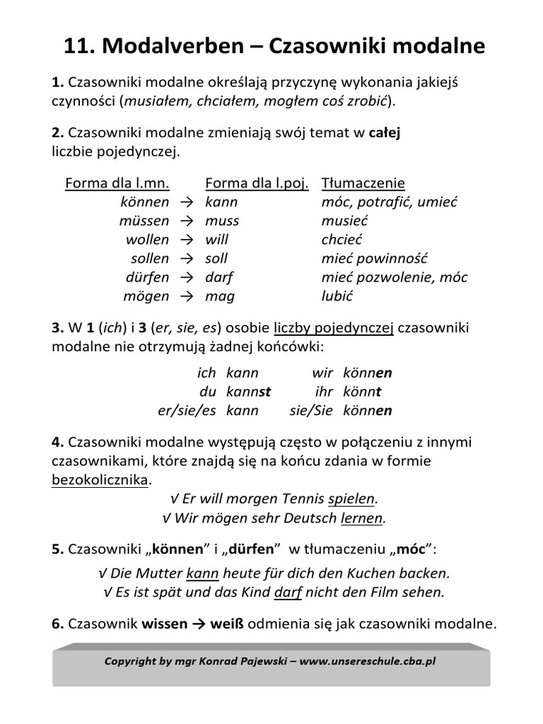 Modalverben - Teoria | PDF