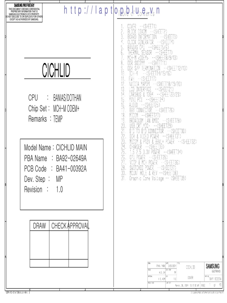 SAMSUNG-R40-LAPTOP-SCHEMATICS (Diagramas - Com.br) PDF | PDF | Dynamic ...