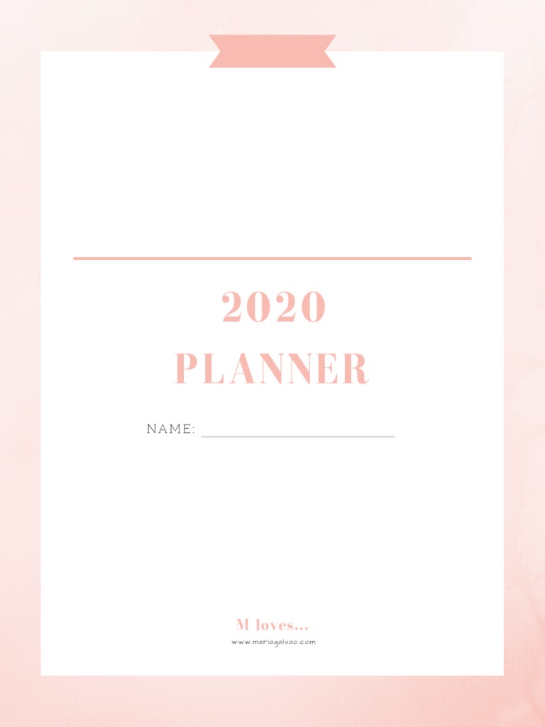 2020 Planner For Free Download - Print and Build Your Own PDF | PDF ...