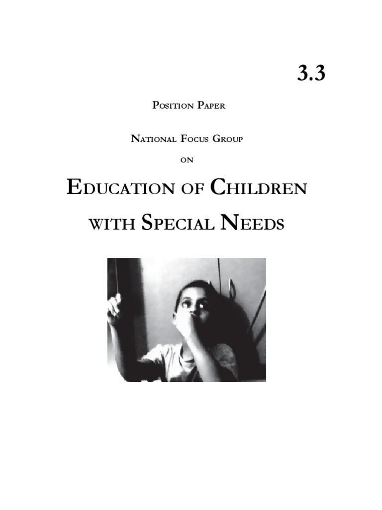 Education Of Children With Special Needs By Ncert Pdf Special