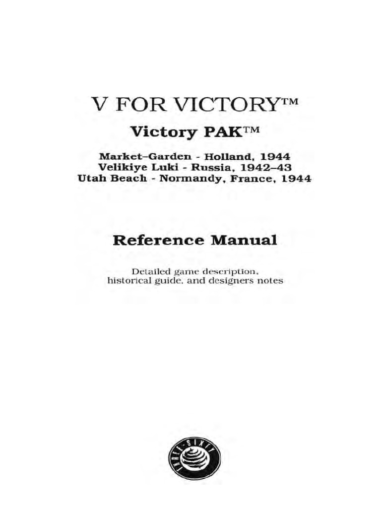 V For Victory Reference Manual PDF | PDF | Fortification | Normandy ...