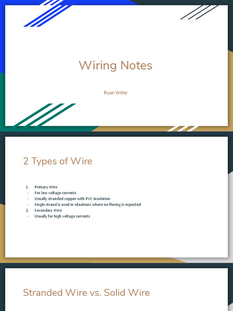 Wiring Notes | PDF