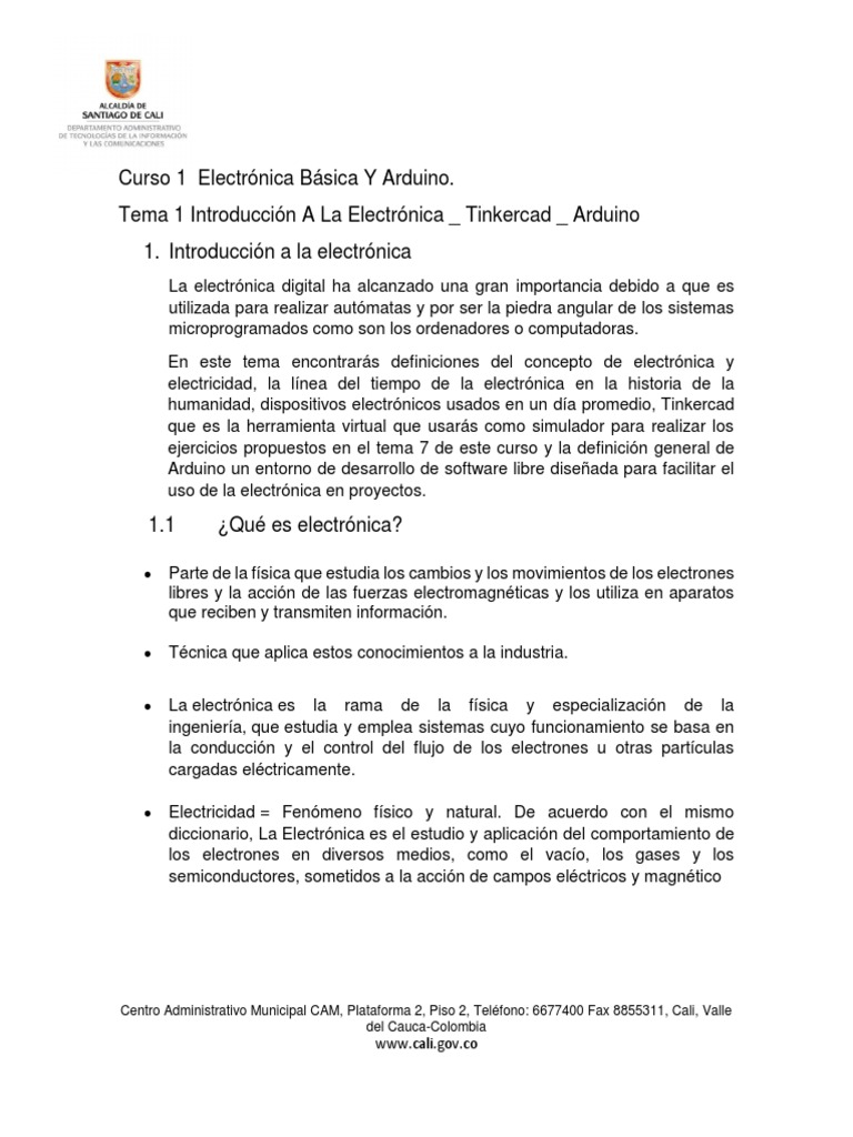 Tema 1 INTRODUCCION A LA ELECTRONICA - TINKERCARD - ARDUINO Julio 1 ... Tema 1 INTRODUCCION A LA ELECTRONICA - TINKERCARD - ARDUINO Julio 1 ...