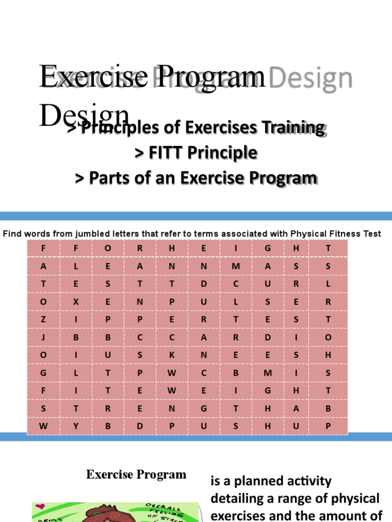 Q1 L3 Exercise Program PE11 | PDF | Physical Fitness | Weakness