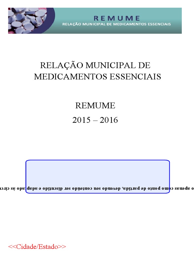 Modelo de REMUME | PDF | Farmacêutico | Farmácia