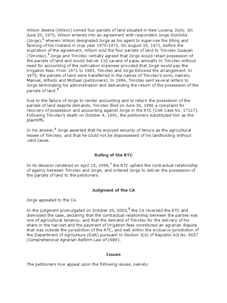 Ruling of The RTC: Chanroblesvirtuallawlibrary | PDF | Lease ...
