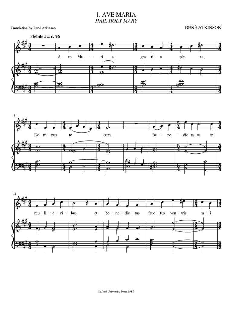 Atkinson Ave Maria PDF | PDF