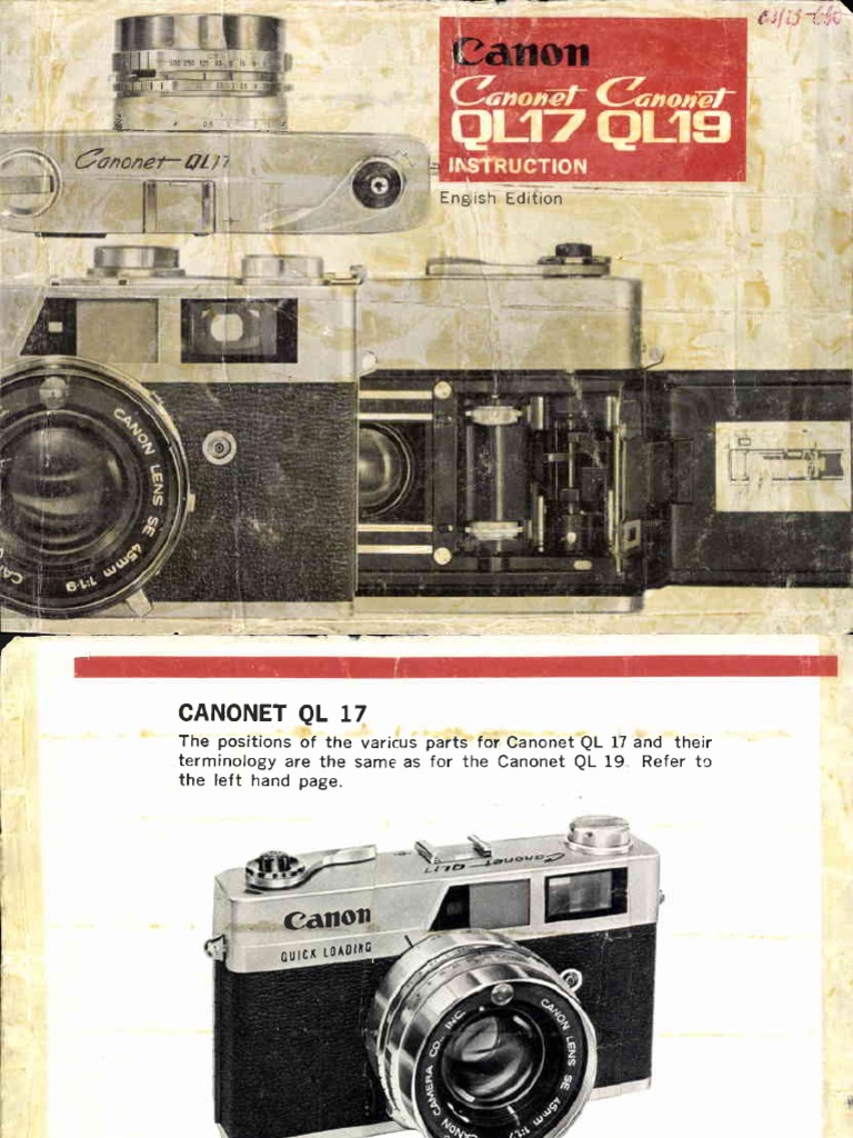 Manual Canonet QL17 | PDF | Business